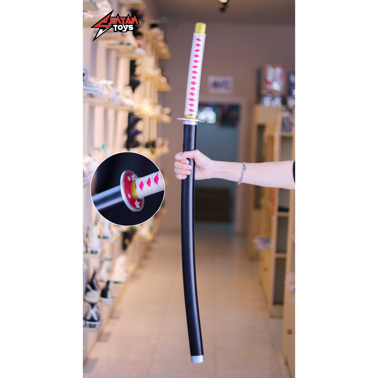 Katana Demon Slayer Tsuyuri Kanao (105cm/steel-ដែក) - JINTAN Toys ...
