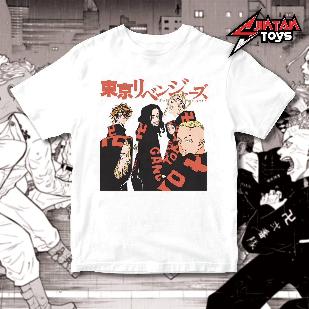 T Shirt 100 Cotton Tokyo Revengers Jintan Toys And Coffee Anime